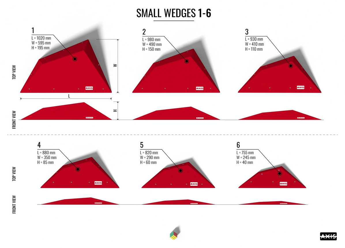 Small Wedges No T-Nuts 05 | Axis | climb-holds.com