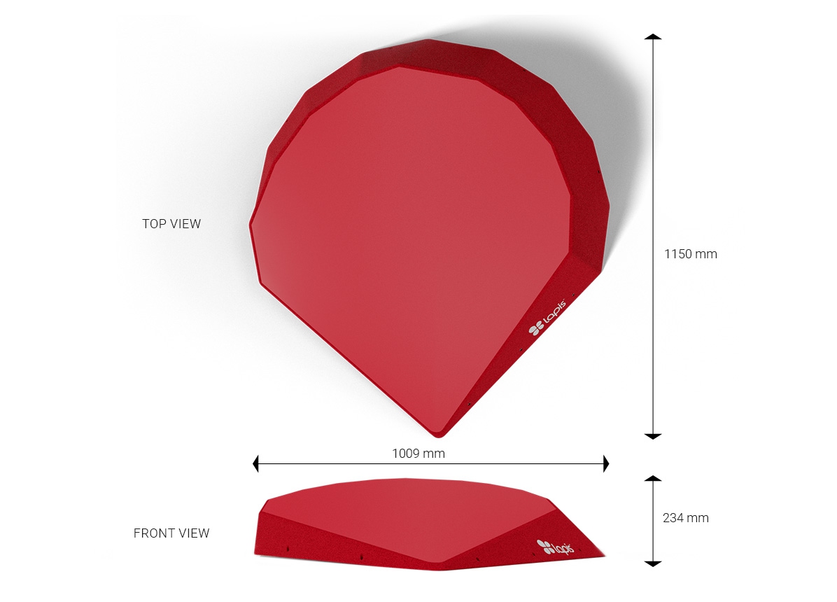 Petal Right Dual Tex Large | Lapis | climb-holds.com